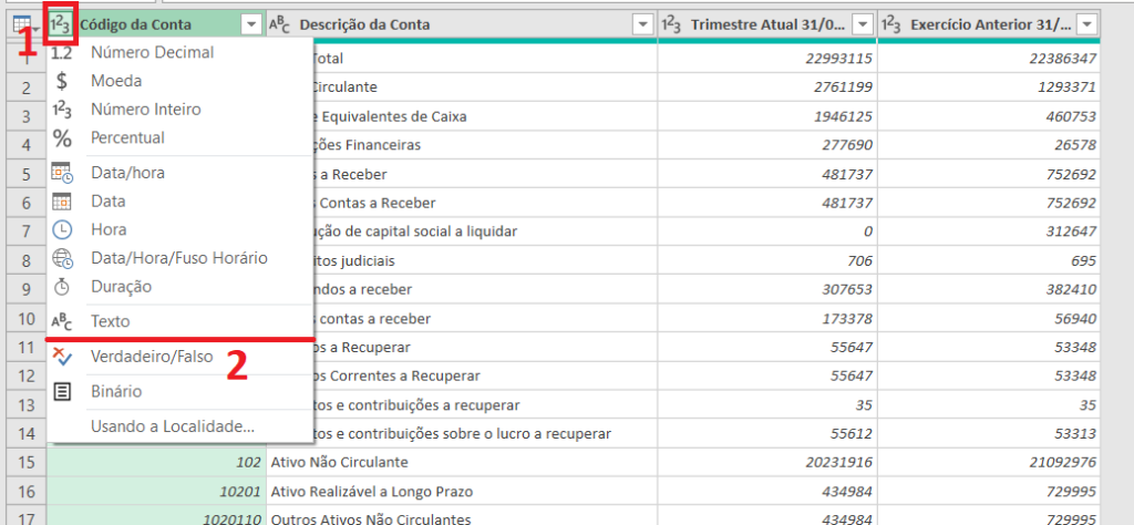 Importar e transformar dados do PDF para o Excel