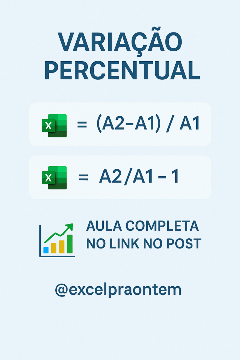 Como Calcular Variação Percentual no Excel: Aprenda os 2 Métodos ...
